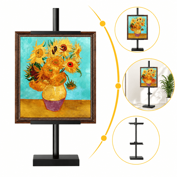 18 Inch Adjustable Tabletop Easel Stand, Black Picture Easel for ...