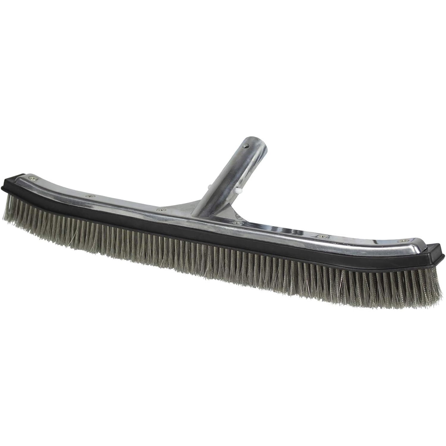 18-Inch Aluminum-Back Swimming Pool Algae Brush with Stainless Steel ...