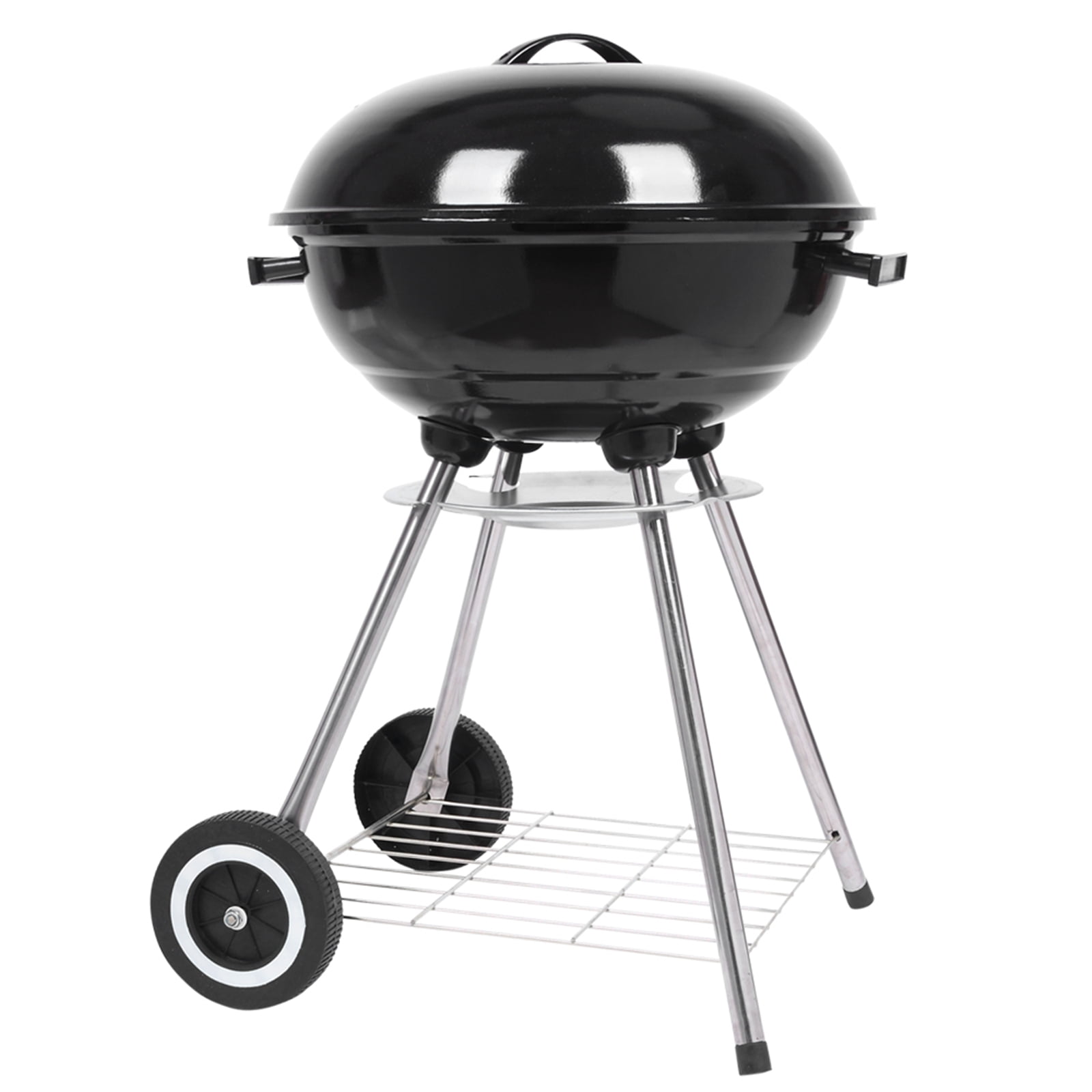 18-Inch Apple‑Shaped Charcoal Grill with Wheels (White) - Walmart.com