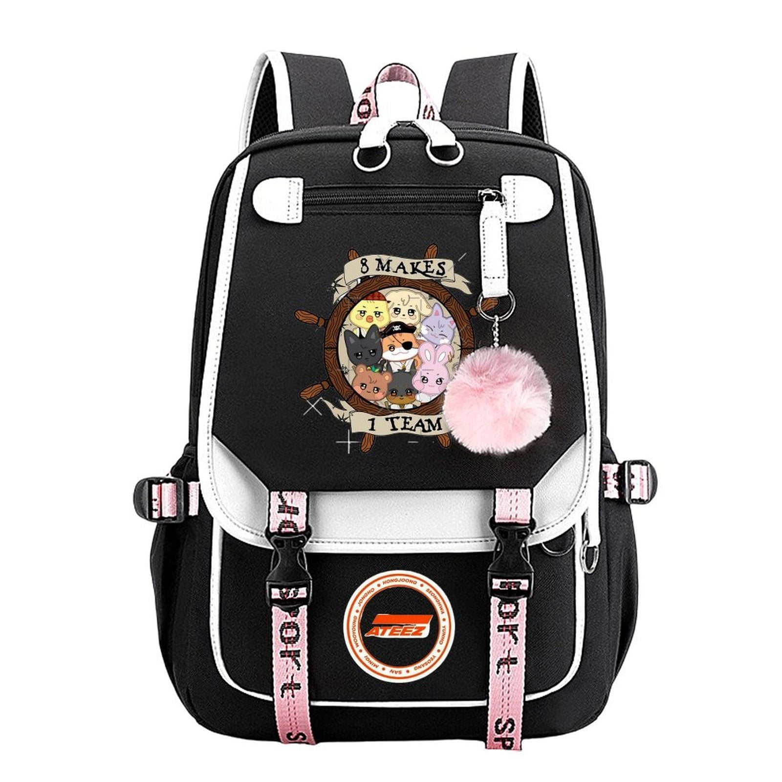 18 Inch Ateez Backpack Kpop Merch Ateez Schoolbag Casual Travel Laptop ...