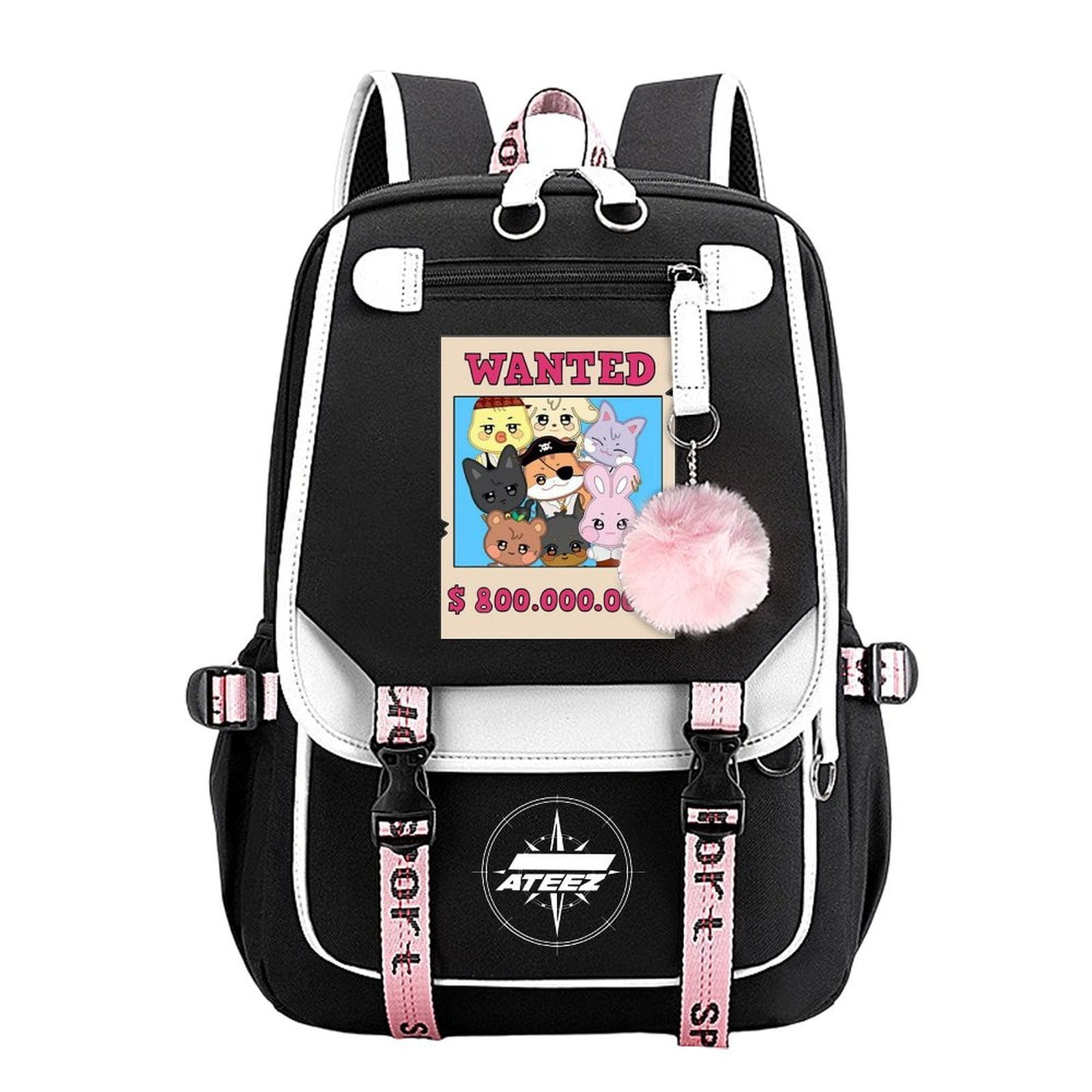 18 Inch Ateez Backpack Kpop Merch Ateez Schoolbag Casual Travel Laptop ...