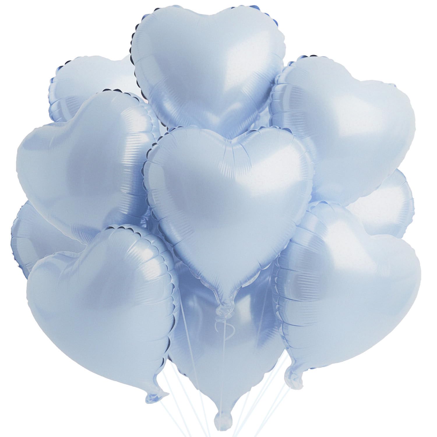 18 Inch Baby Blue Balloons, AFN112 Pcs Foil Balloons, Blue Birthday ...