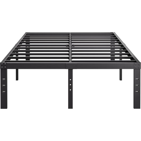 18 Inch Bed-Frames-Full, Black Tall Bed Frame No Box-Spring Needed ...