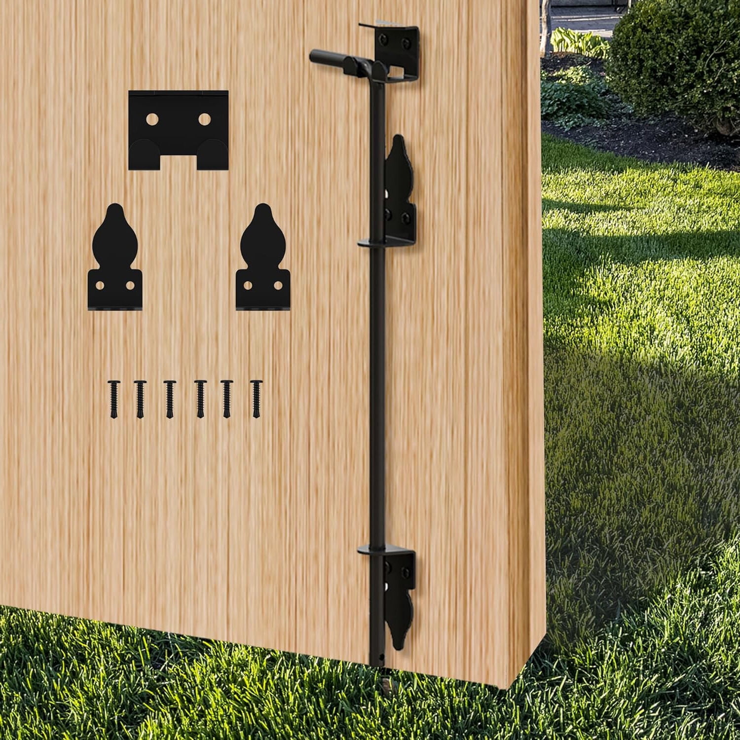 18 Inch Black Heavy Duty Hardware Cane Bolt Gate Drop Rod, PVC Vinyl ...