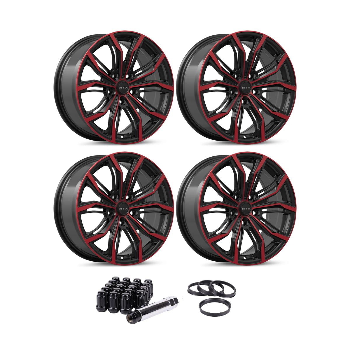 18 Inch Black Red Rims (Set of 4) for 2005 Chevrolet Uplander, RTX ...