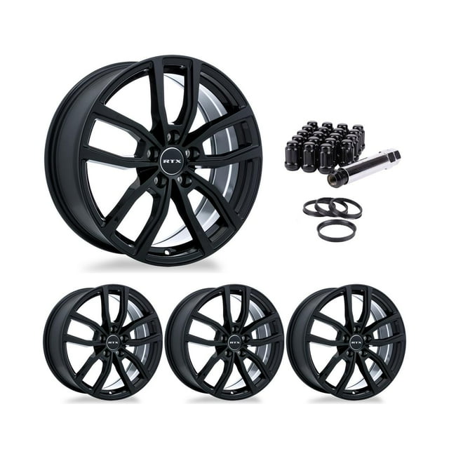 18 Inch Black Rims (Set of 4) for 2004-2014 Acura TSX, RTX 163708-BG ...