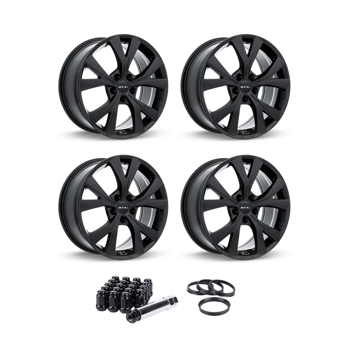 18 Inch Black Rims (Set of 4) for 2022-2023 Hyundai Kona N, RTX 82033 ...