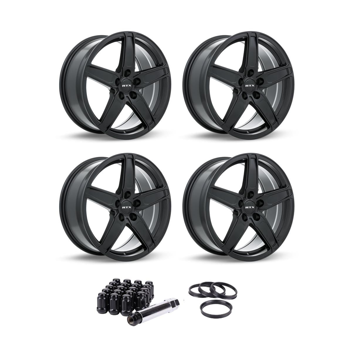 18 Inch Black Rims (Set of 4) for 2022-2024 Hyundai Elantra N, RTX ...