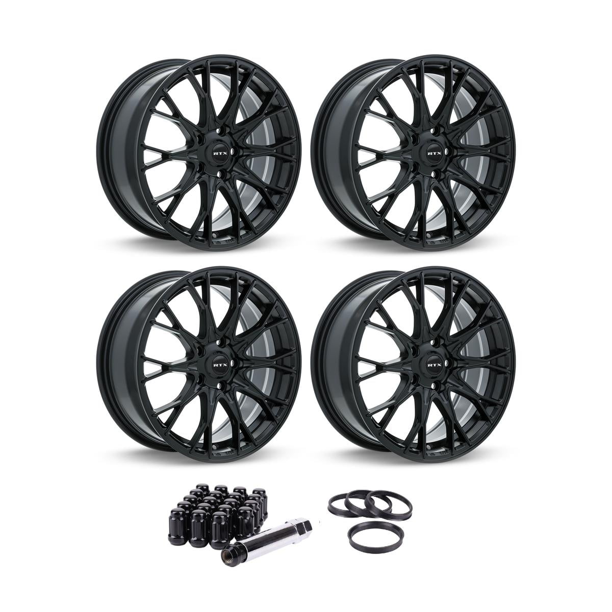18 Inch Black Rims (Set of 4) for 2022-2024 Volkswagen Taos, RTX 82540 ...