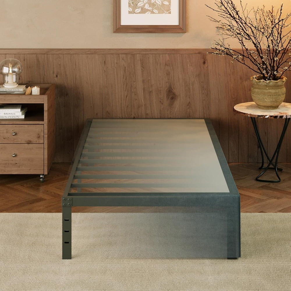 18 Inch California King Metal Bed Frame-Heavy Duty, Tall, with Large ...