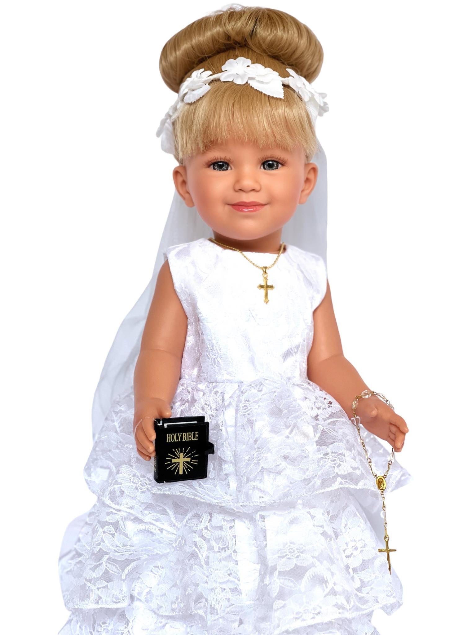 18 Inch Doll Clothes- Communion Gown for 18 Inch Fashion Girl Dolls ...