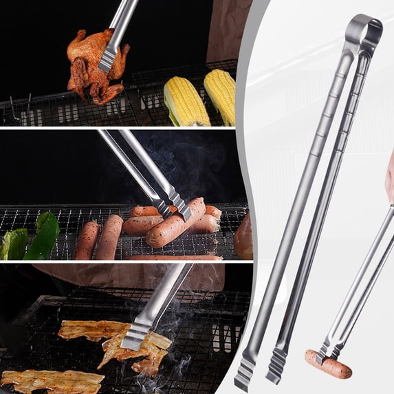 18 Inch Extra Long BBQ Grill Tongs Stainless Steel Food Serving Clamp ...