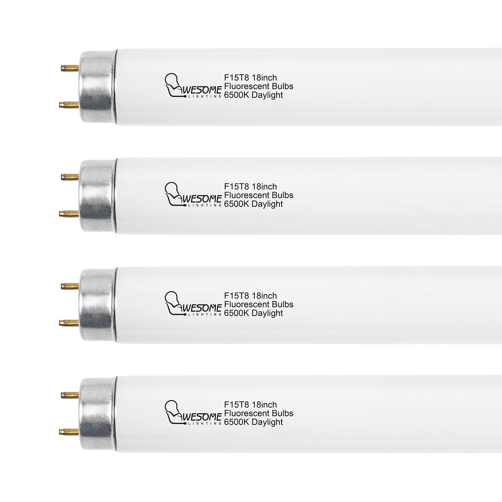 18 Inch F15T8/DL Fluorescent Light Bulbs, 6500K Daylight, T8 15 Watts ...