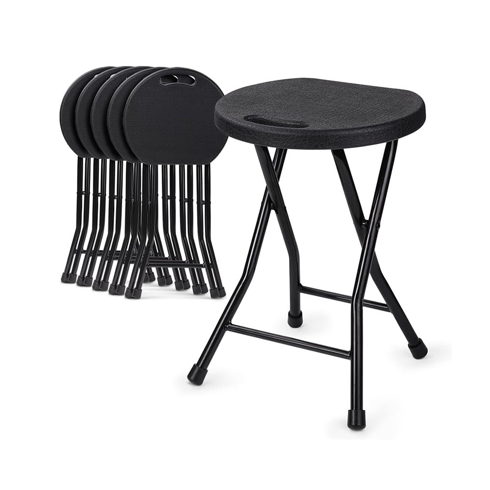18 Inch Foldable Stool with Handle, 6 Pack Backless Folding Stool for ...