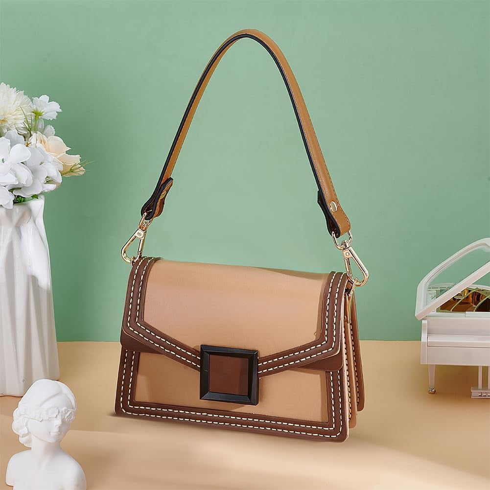 18 Inch Genuine Leather Bag Strap Short Purse Strap Leather Underarm ...