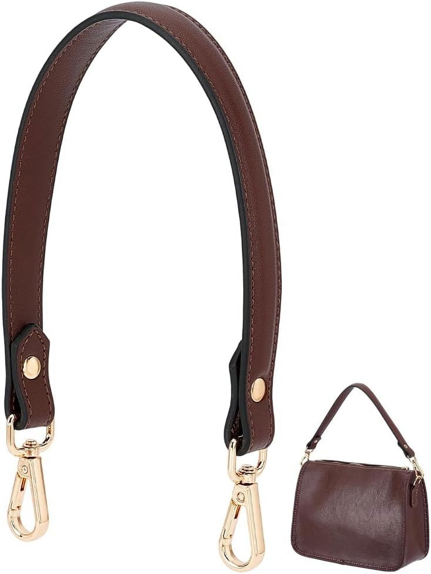 18 Inch Genuine Leather Purse Strap Short Bag Strap Puse Handle Brown ...