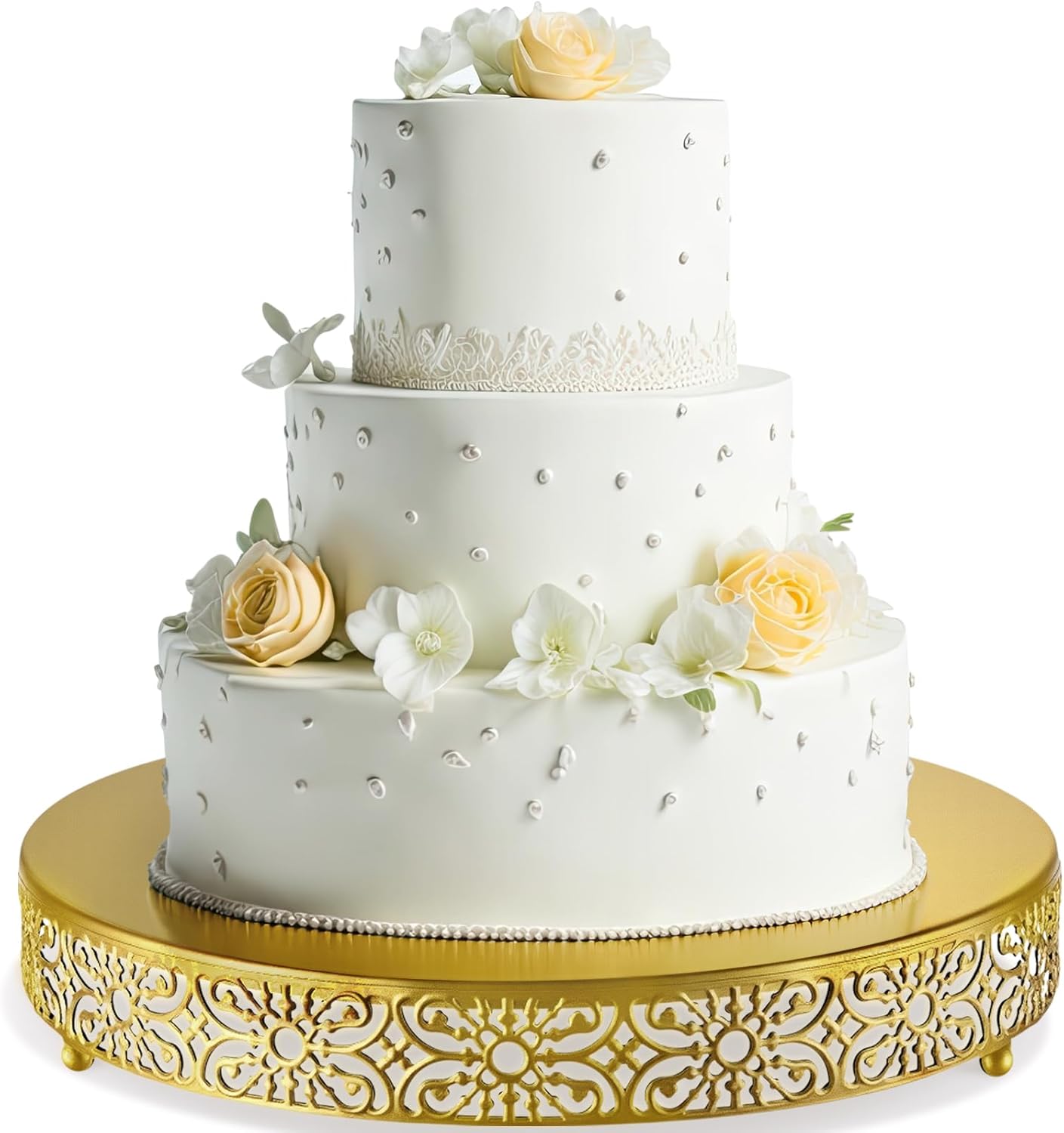 18 Inch Round Metal Cake Stand with Modern Design for Wedding Birthday ...