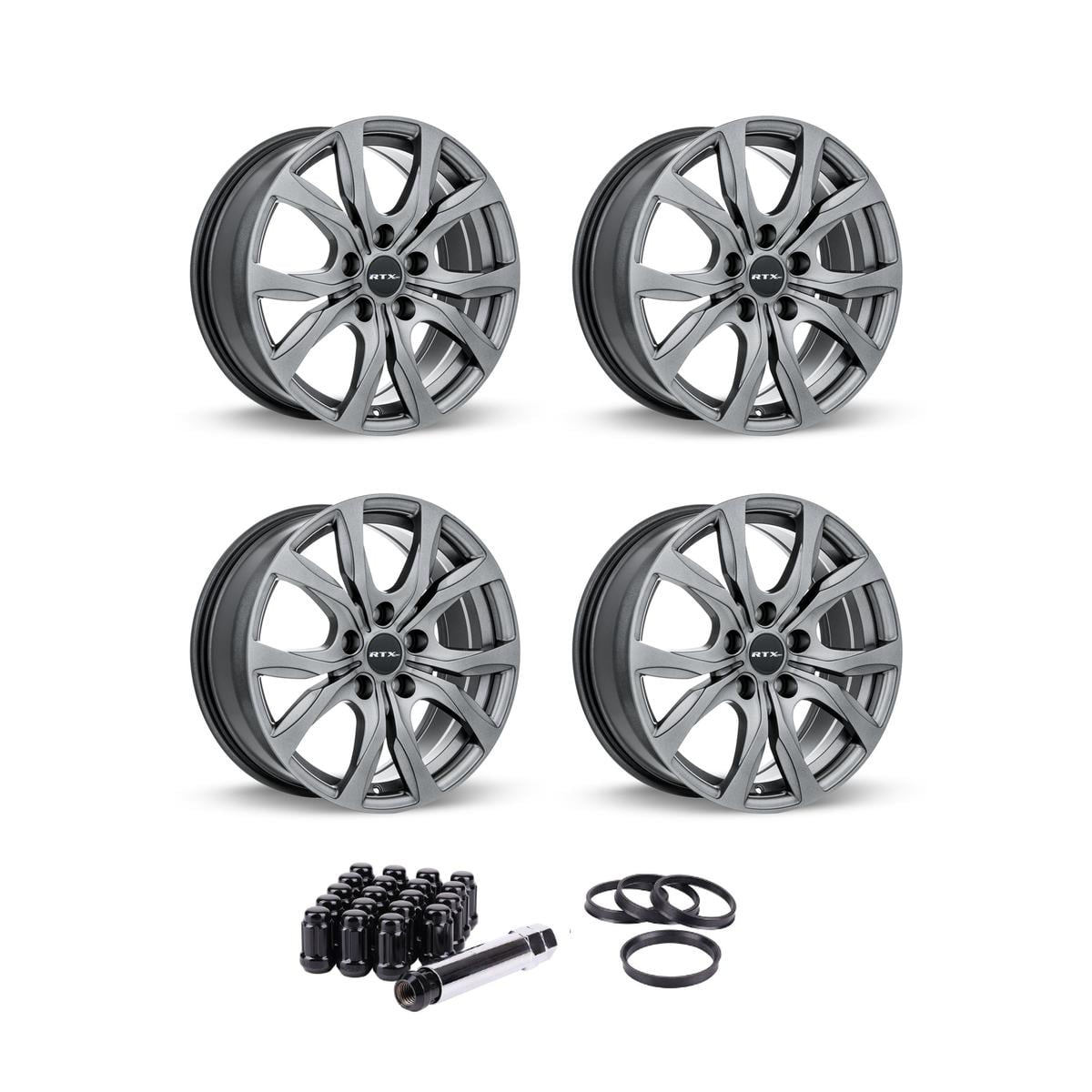 18 Inch Granite Rims (Set of 4) for 2023-2024 Jeep Gladiator, RTX 82223 ...