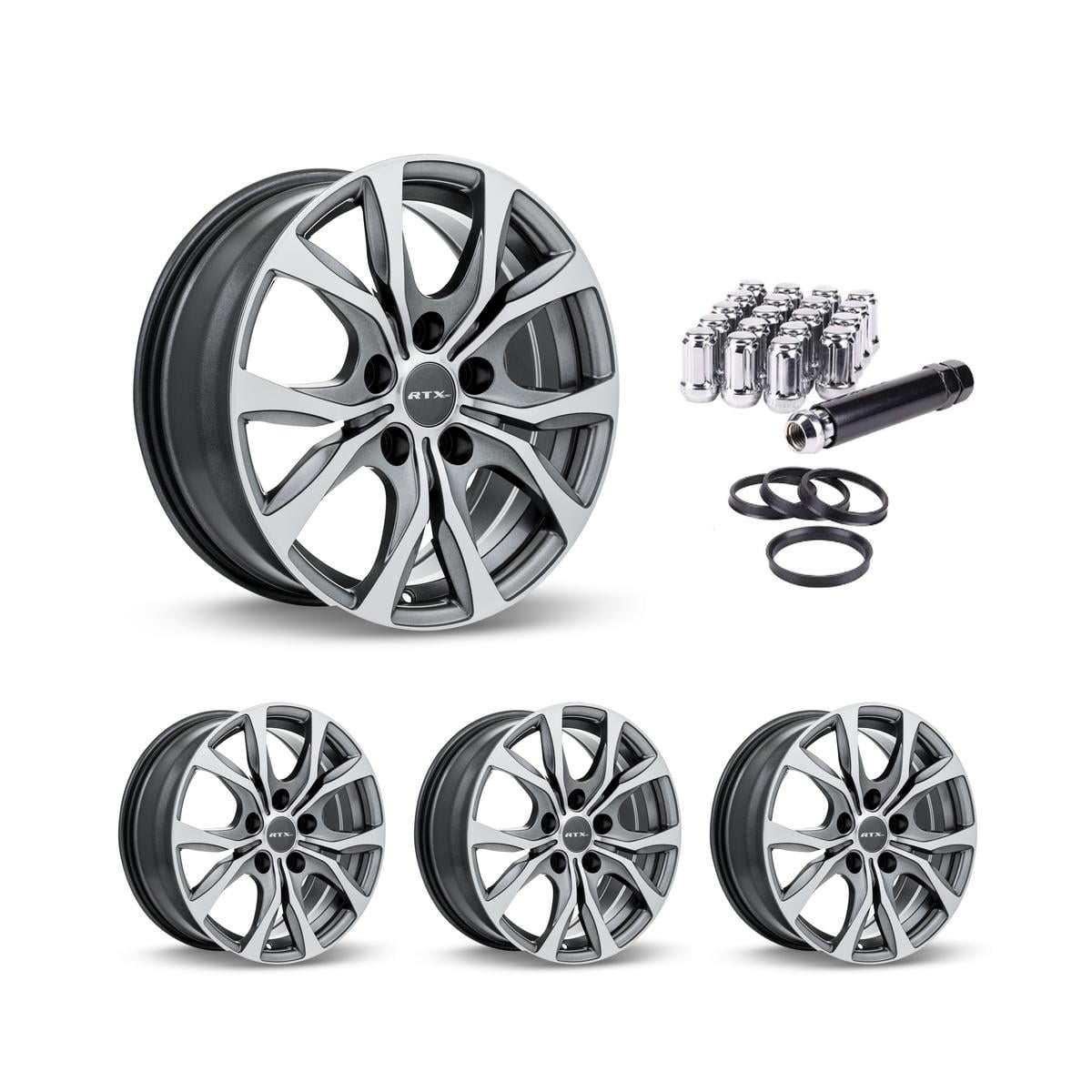 18 Inch Granite Rims (Set of 4) for 2023-2024 Jeep Grand Cherokee, RTX ...