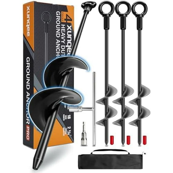 18 Inch Ground Anchors with Power Nut Driver Drill Bit,Ground Anchors ...