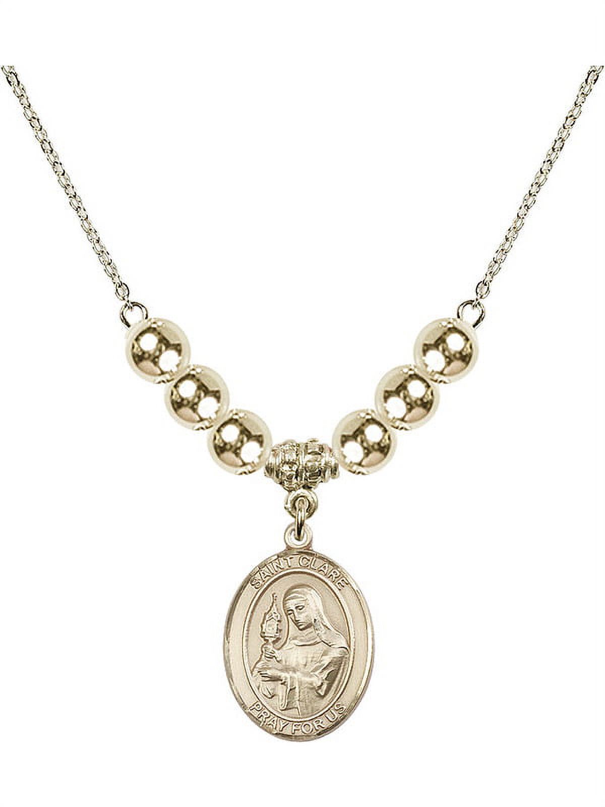 18-Inch Hamilton Gold Plated Necklace with 6mm Gold Filled Beads and ...