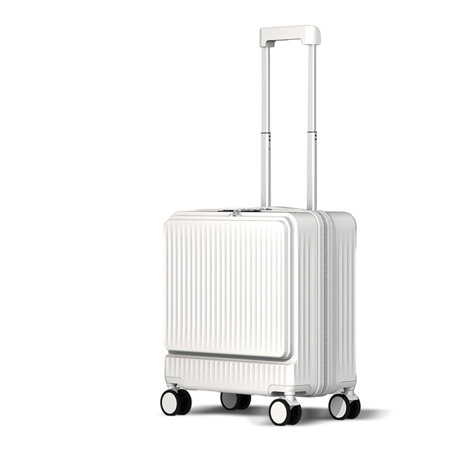 18 Inch Hardside Suitcase, Front Opening Carry On Luggage, Hard Shell ...