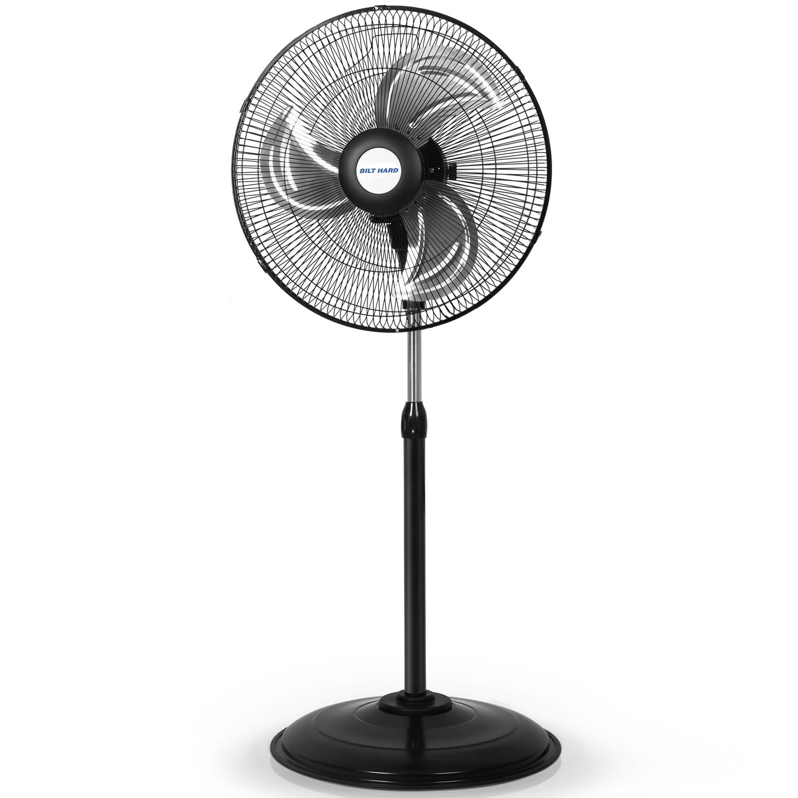 18 Inch High Velocity Pedestal Fan 3900 CFM, 3 Speed Heavy Duty Metal ...