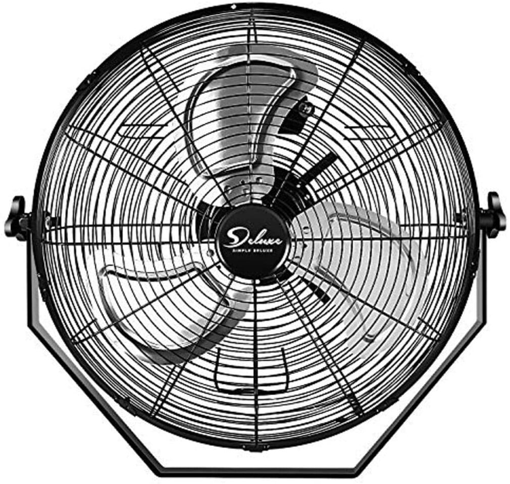 18 Inch High Velocity Wall Mount Fan, 3 Speed Commercial Ventilation ...