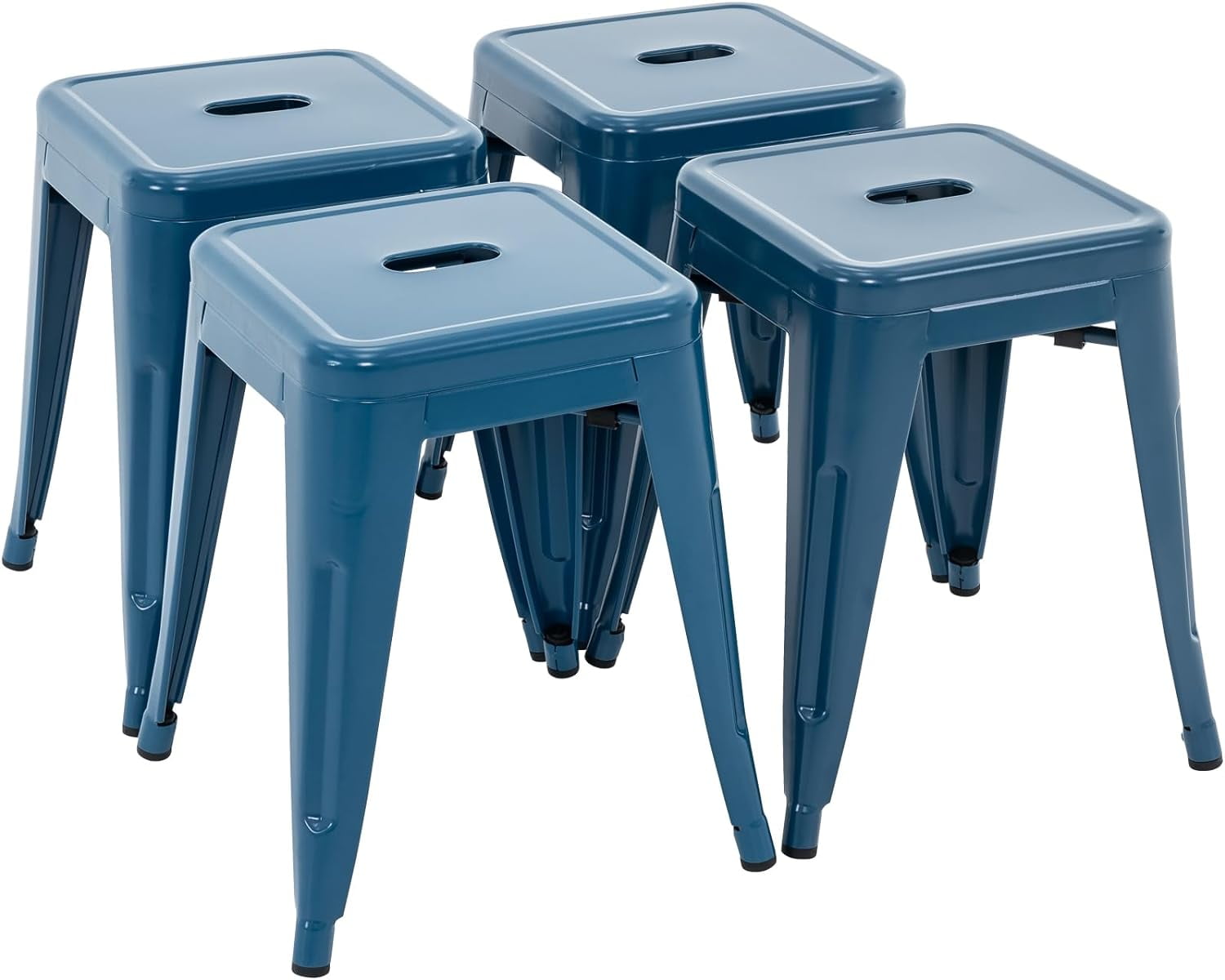 18 Inch Industrial Metal Stools Set of 4, Stackable Classroom Stools ...