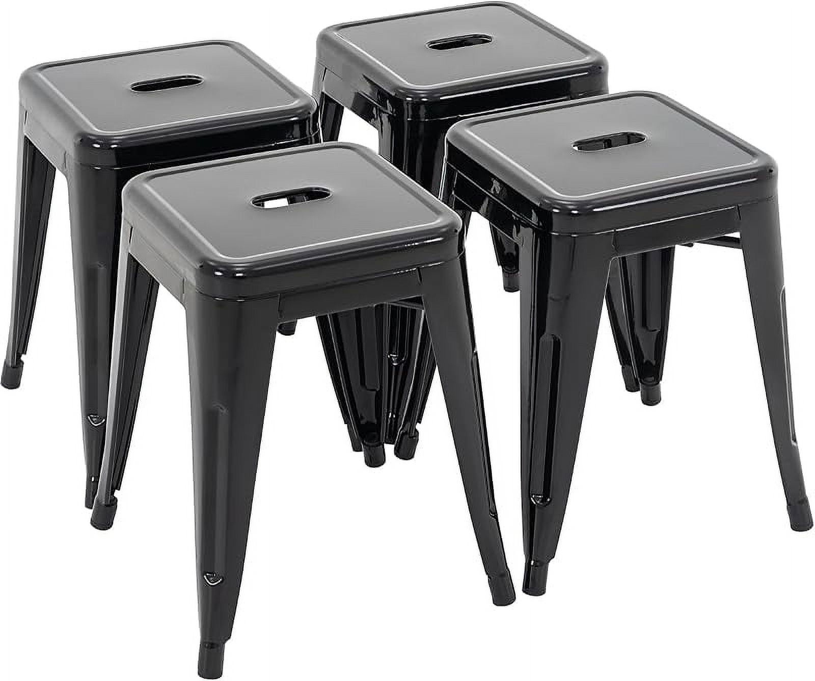18 Inch Industrial Metal Stools Set of 2, Short Stackable Classroom ...