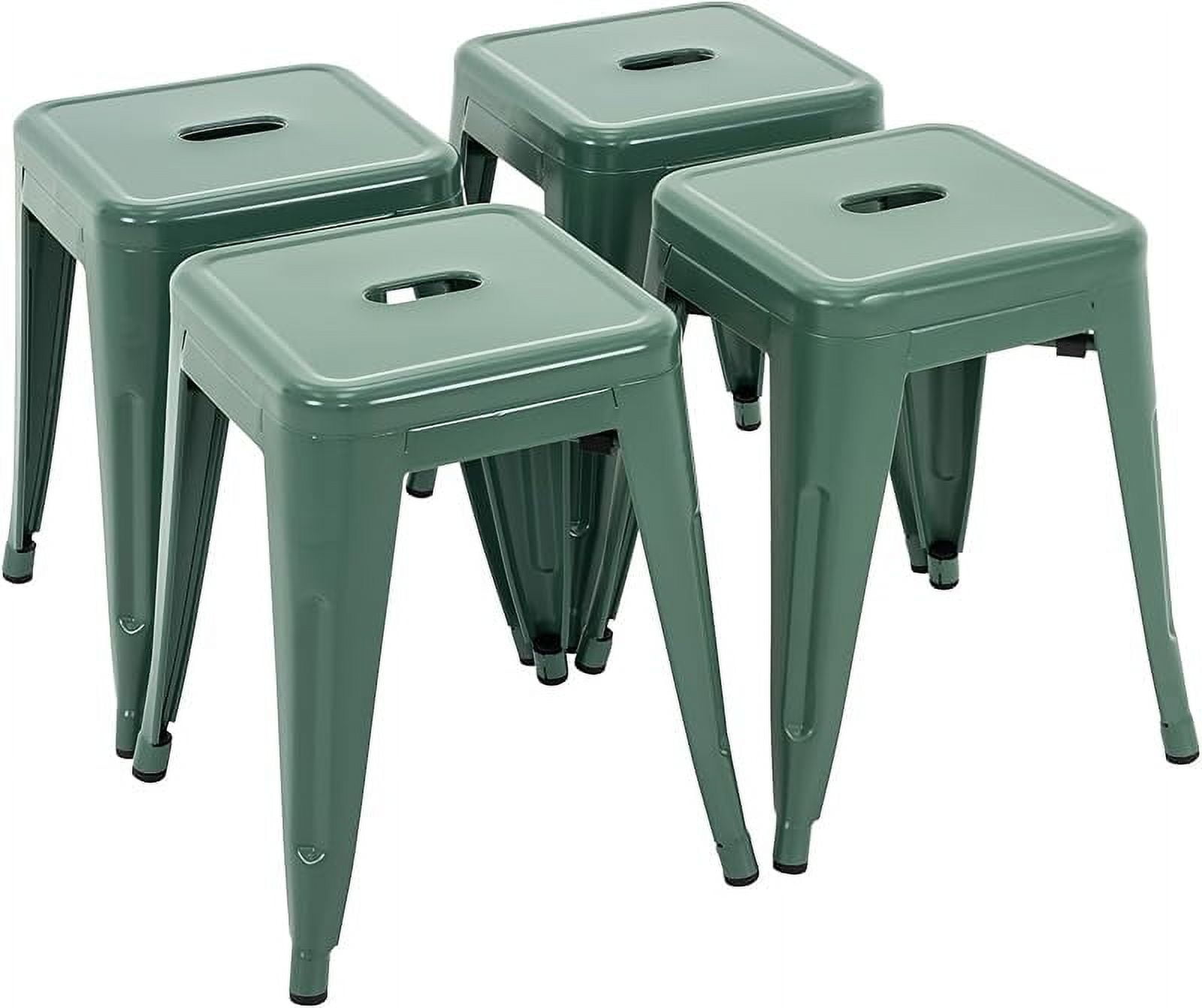 18 Inch Industrial Metal Stools Set of 2, Short Stackable Classroom ...