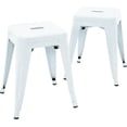 18 Inch Industrial Metal Stools Set of 2, Short Stackable Classroom ...