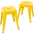 18 Inch Industrial Metal Stools Set of 2, Stackable Classroom Kitchen ...