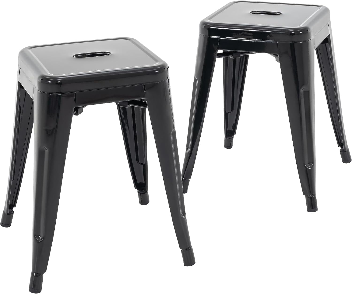 18 Inch Industrial Metal Stools Set of 2, Stackable Classroom Stools ...