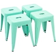 18 Inch Industrial Metal Stools Set of 4, Stackable Classroom Stools ...