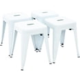 18 Inch Industrial Metal Stools Set of 4, Stackable Classroom Stools ...
