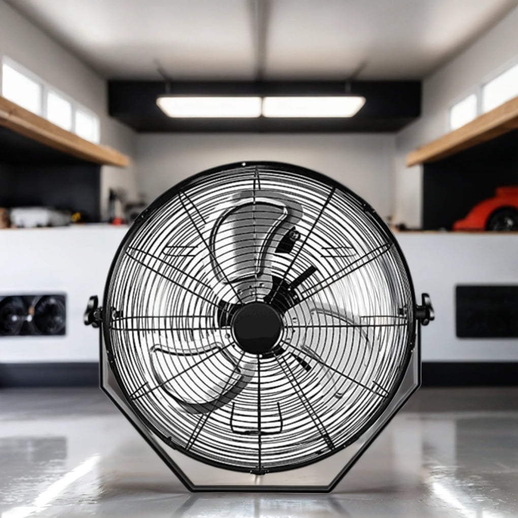 18 Inch Industrial Wall Mount Fan with 3 Speed Settings 4000 Cfm High Velocity Metal ...