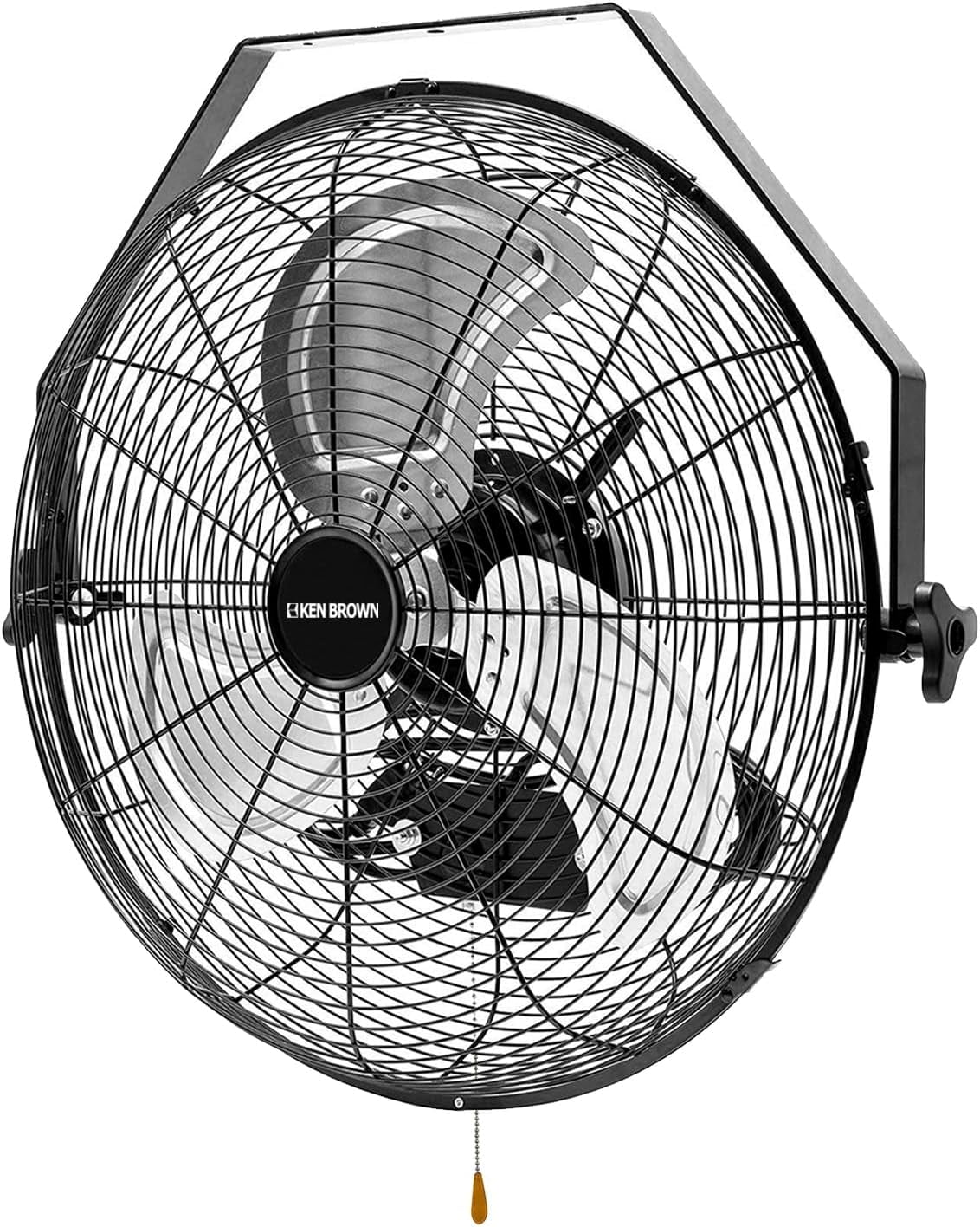 18 Inch Industrial Wall Mount Fan, 4300 CFM Metal Heavy Duty Fan, 3 ...
