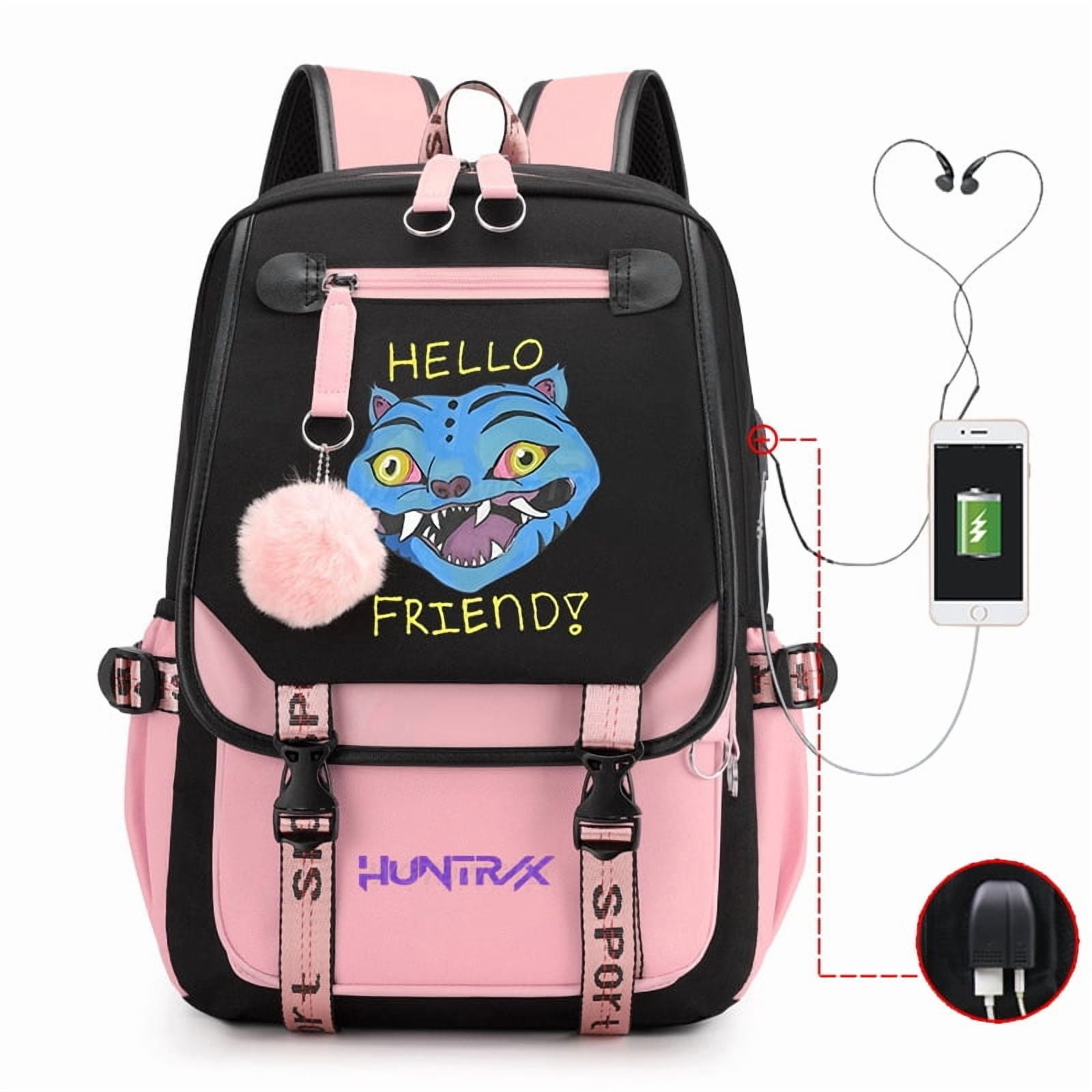 18 Inch K-POP Demon Hunters Backpack - Fans Backpack for School, Travel ...
