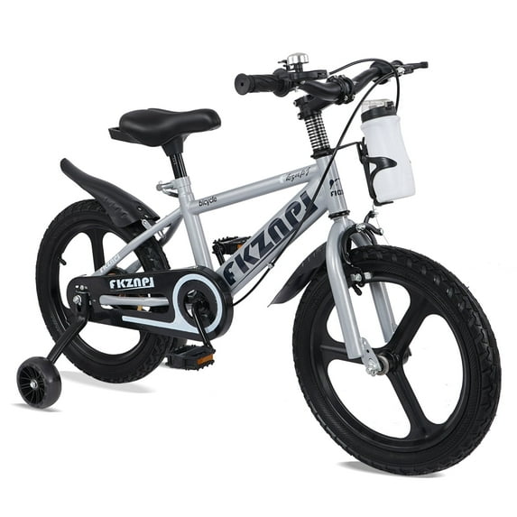 18-Inch Kids Bike with Night-Glow Training Wheels for Boys & Girls Ages 3–9 years,Grey - Walmart.com