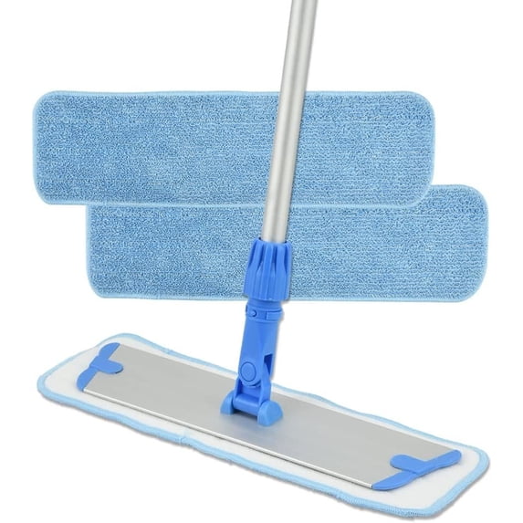 18 Inch Microfiber Mop for Floor Cleaning with 3 Washable Mop Pads ...