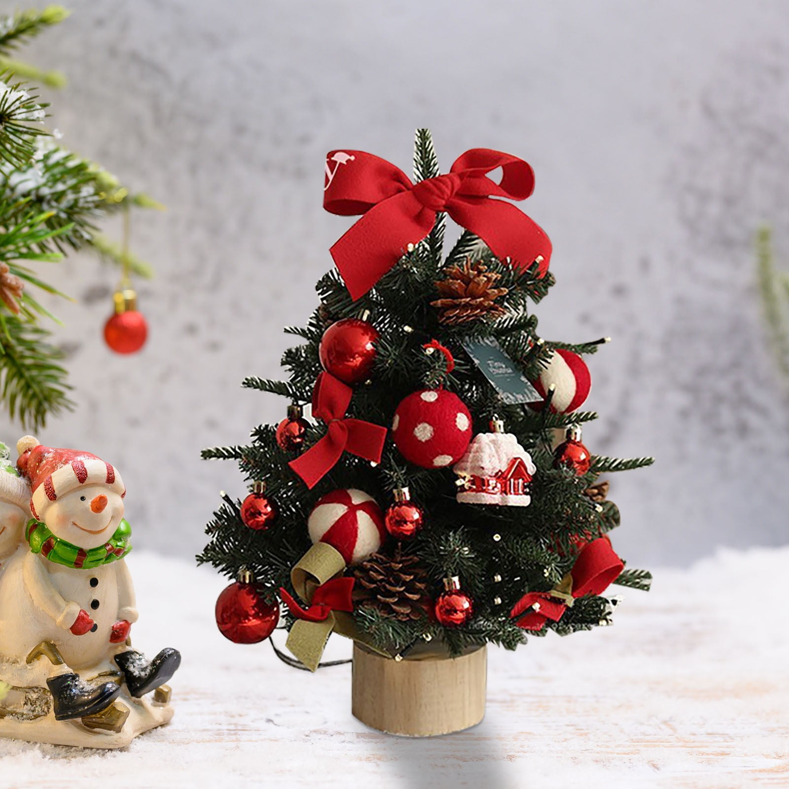 18 Inch Mini Christmas Tree Set,Table Top Artificial Christmas Trees ...