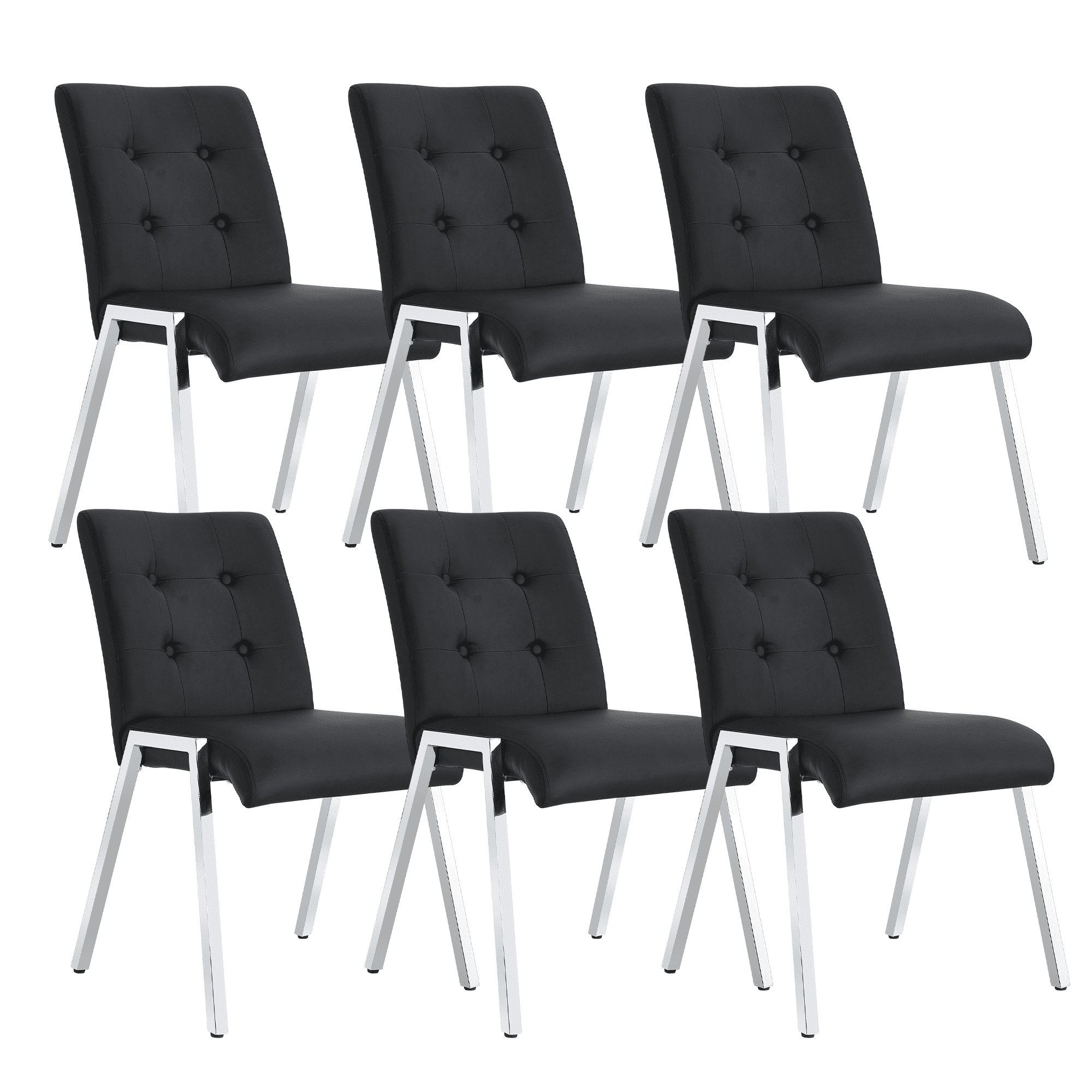18 Inch PU Dining Chairs, Minimalist Dining Chair with High-Density ...
