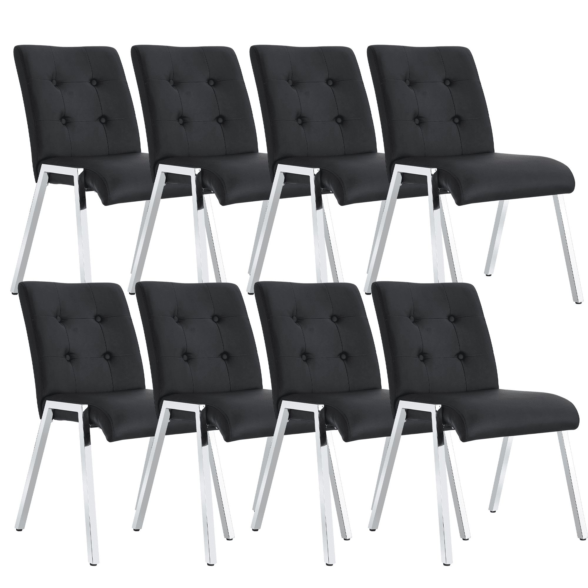 18 Inch PU Dining Chairs, Minimalist Dining Chair with High-Density ...