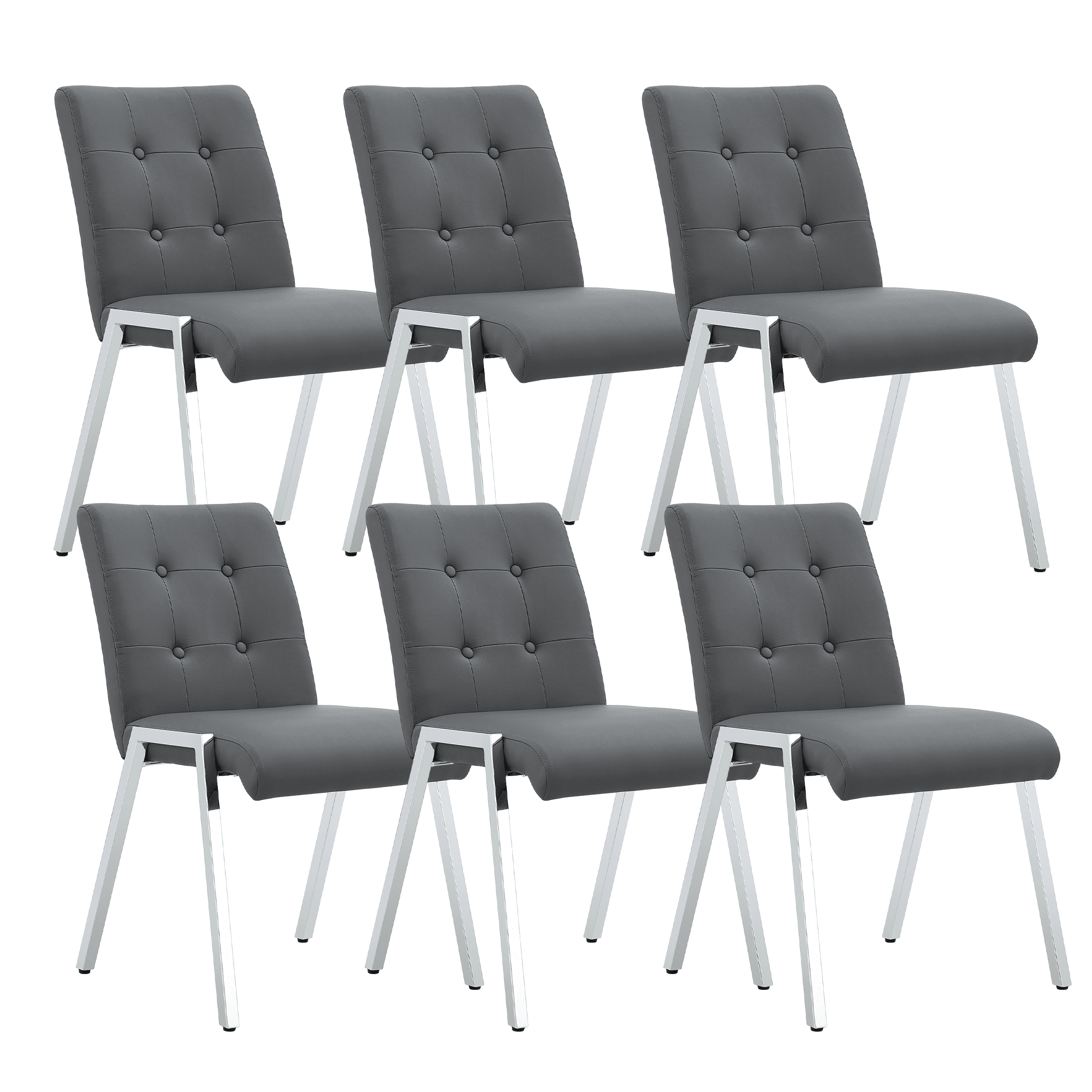 18 Inch PU Dining Chairs, Minimalist Dining Chair with High-Density ...