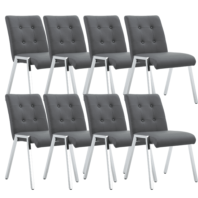 18 Inch PU Dining Chairs, Minimalist Dining Chair with High-Density ...