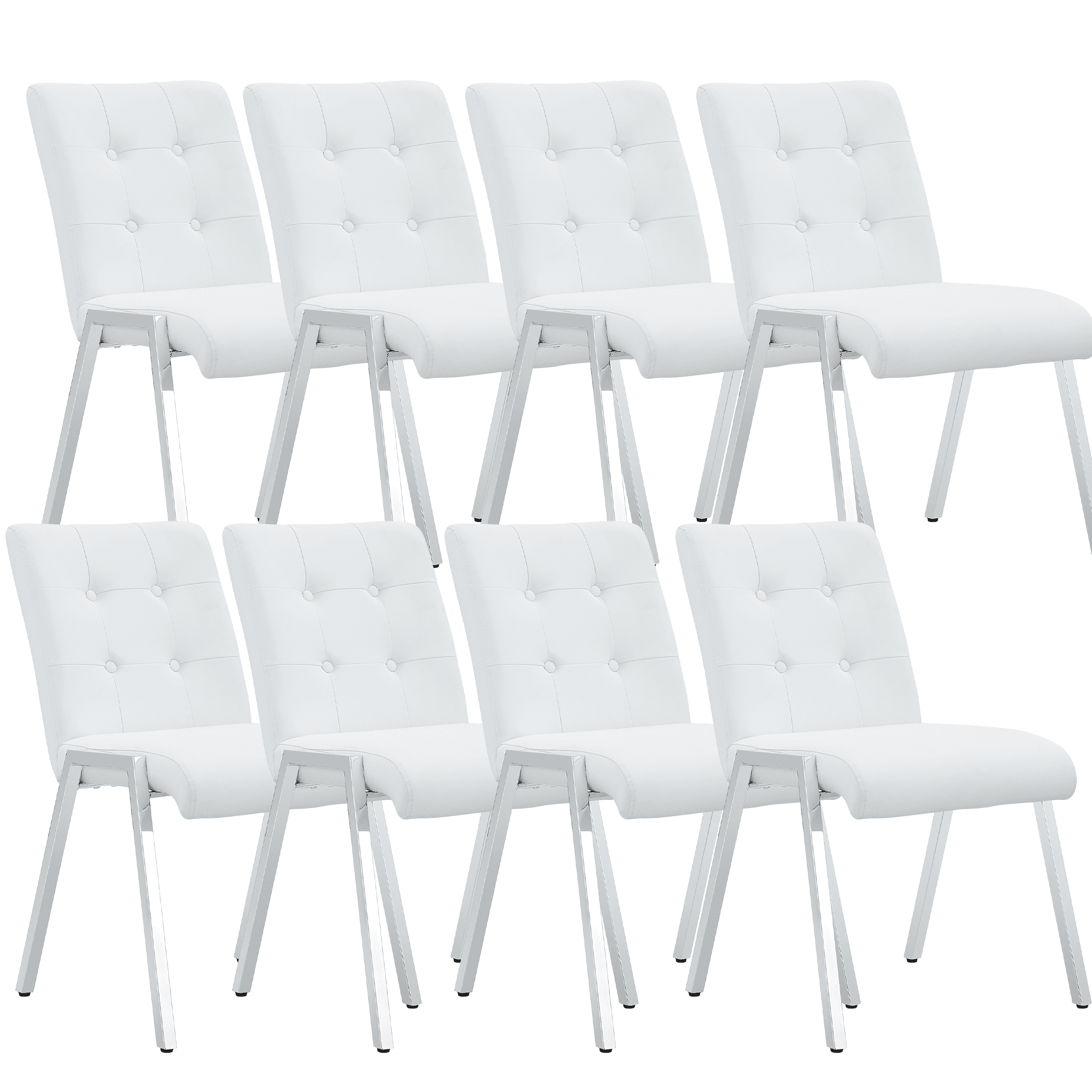 18 Inch PU Dining Chairs, Minimalist Dining Chair with High-Density ...