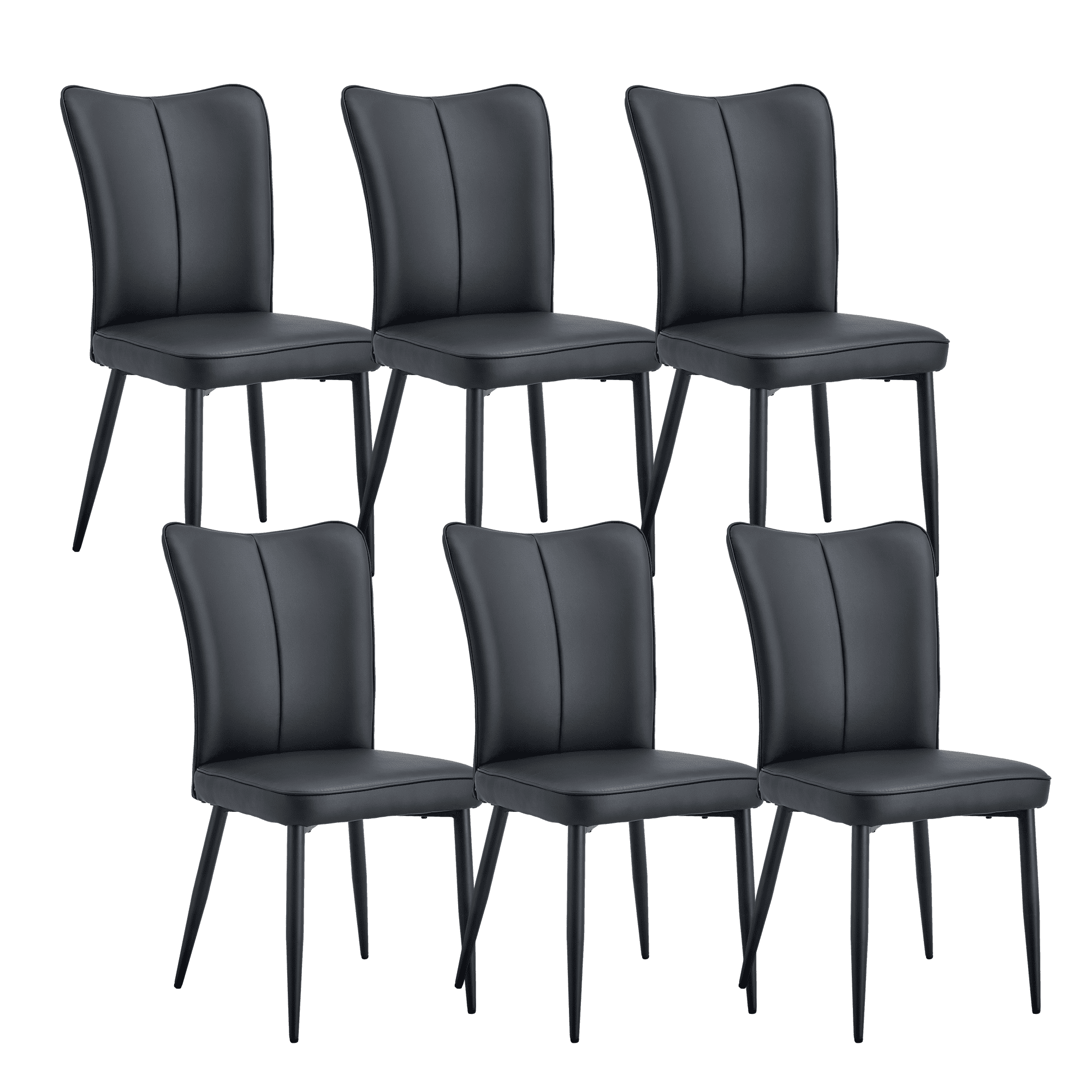 18 Inch PU Dining Chairs, Modern Minimalist Dining Chair with High ...