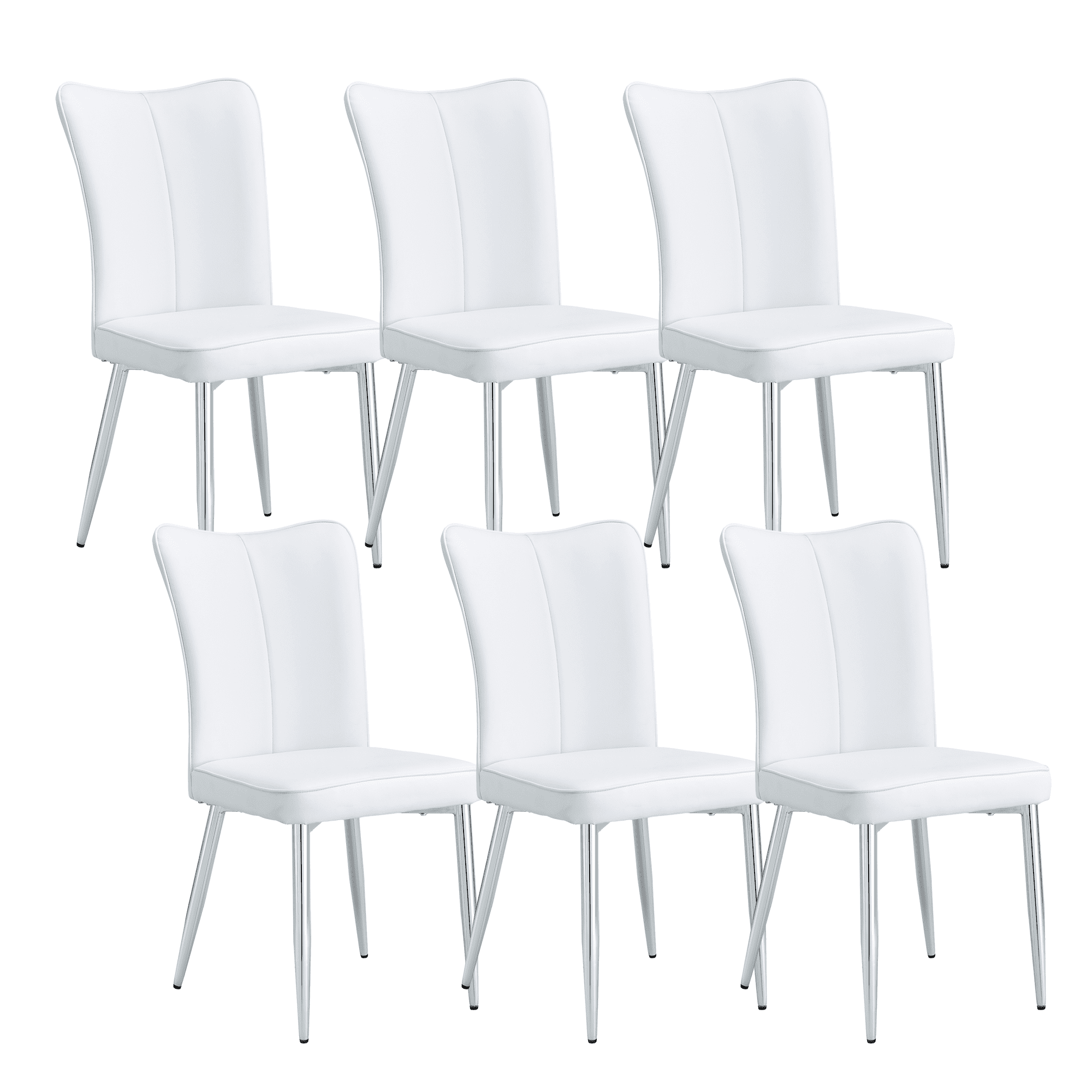 18 Inch PU Dining Chairs, Modern Minimalist Dining Chair with High ...