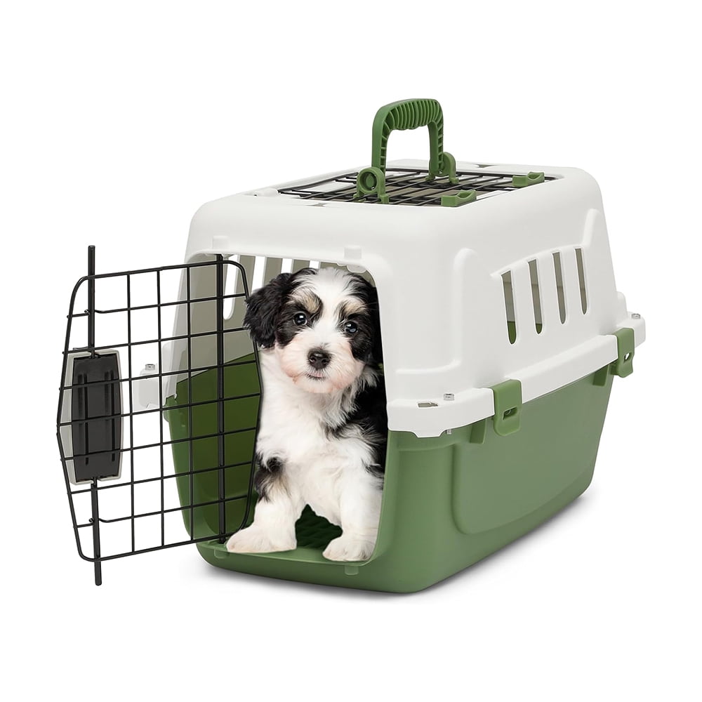 18 Inch Pet Carrier Hard-Sided Dog Carrier with Top and Front Door ...